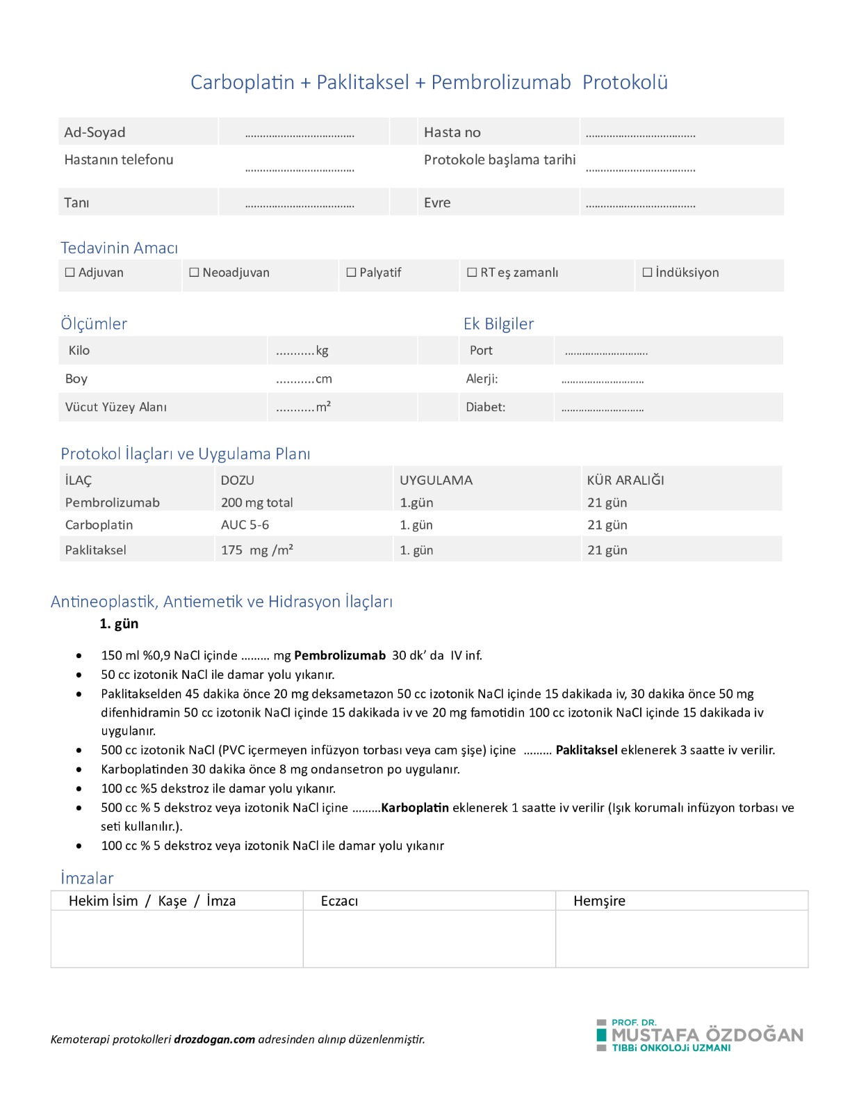 Neoadjuvan Karboplatin, Paklitaksel (Taxol) ve Pembrolizumab Tedavi ...